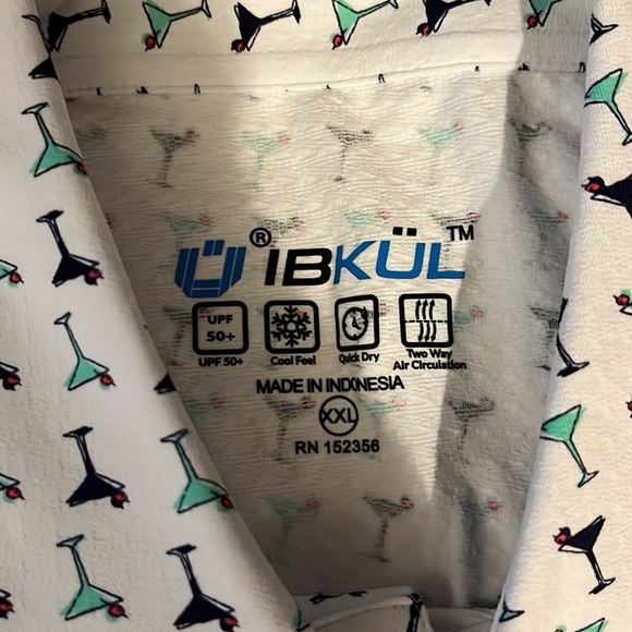 IBKUL | Shirts | Ibkul Mens Long Sleeve Polo Shaken Not Stirred Martini ...